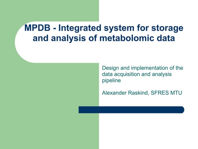 MPDB Presentation | PPT