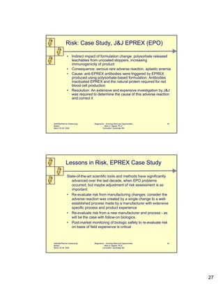 Biogenerics – Evolving Risks and Opportunities_M Staples_Mar08 | PDF