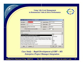 Using Life Cycle Management To Demonstrate Value And Drive Performance ...