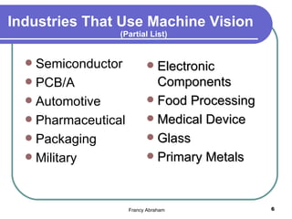 Machine Vision In Electronic & Semiconductor Industry | PPT