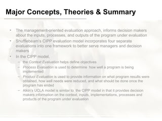 Management-Oriented Evaluation Approaches | PPT