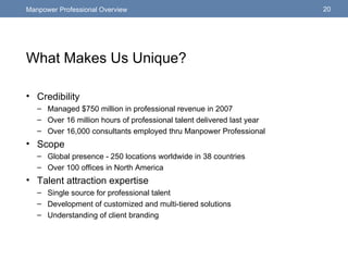 Manpower Professional Overview | PPT