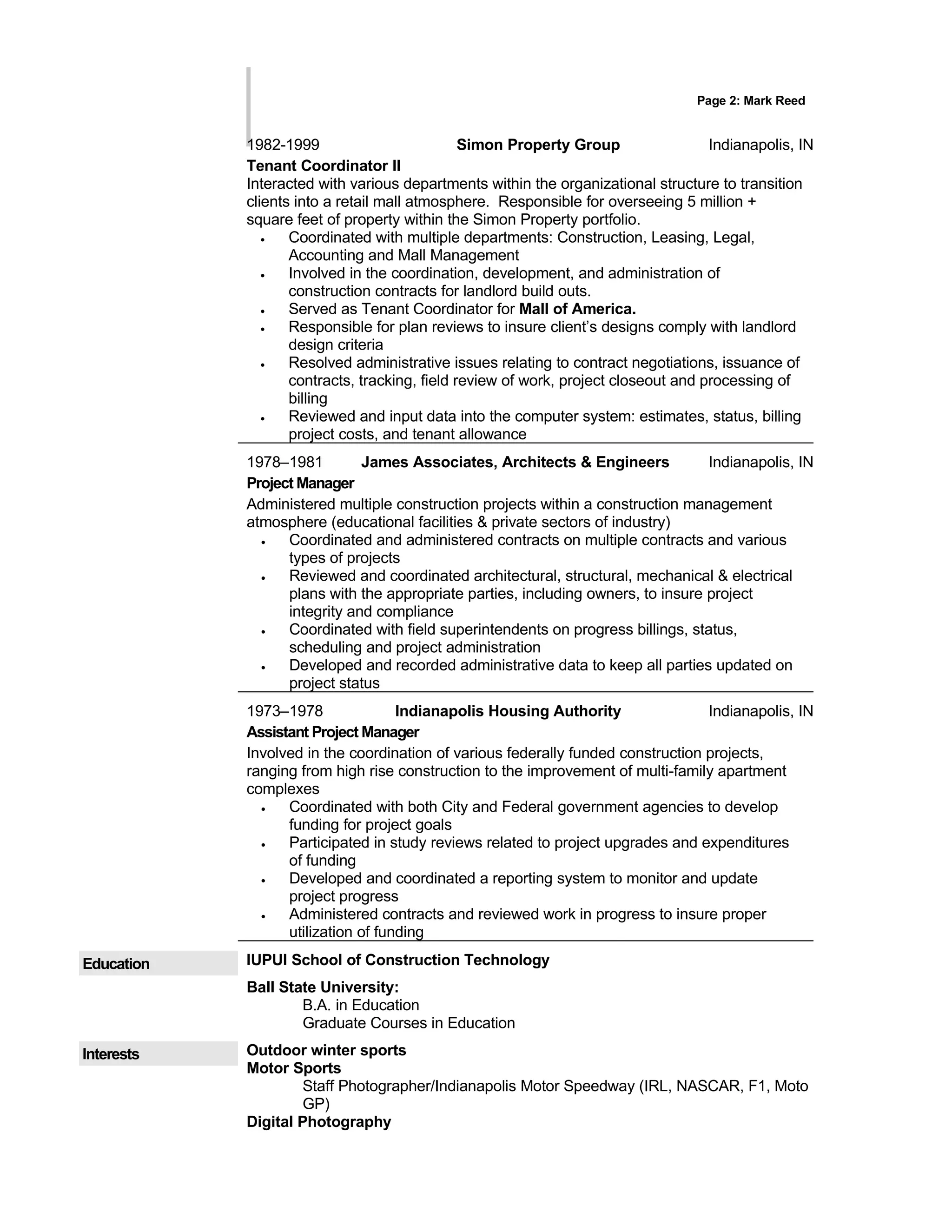 Mark Reed Resume2.1rr11.17.08