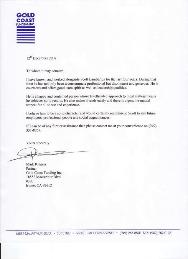 Letter of Recommendation | PDF