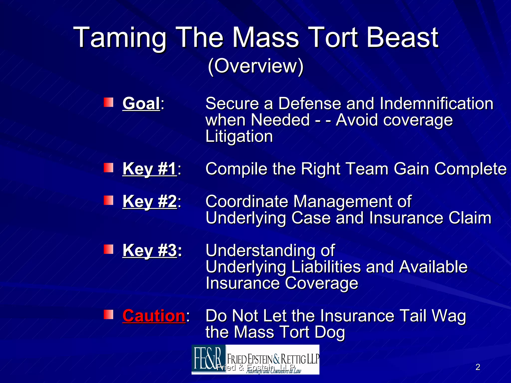 Mass Tort Presentation | PPT