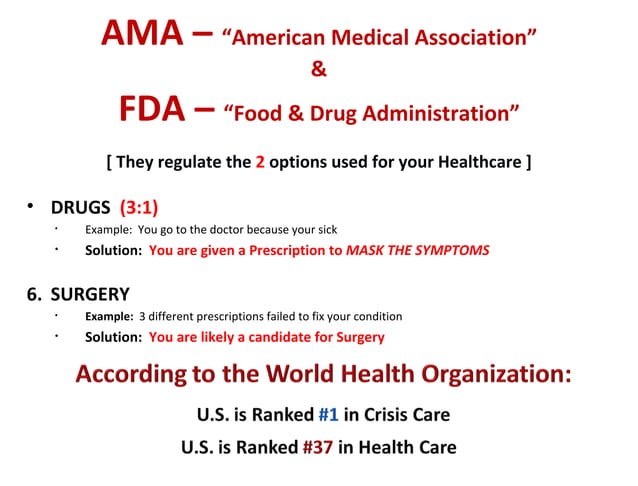Current "Health Care" System | PPT