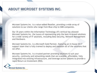 Microset Security Presentation | PPT