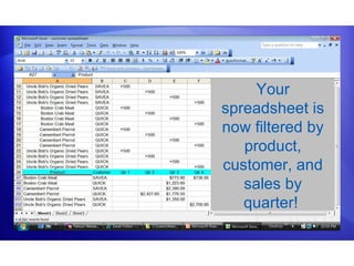 Microsoft Office Excel 2003 Sorting And Filtering | PPT