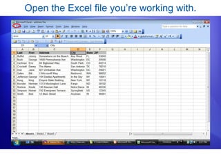 Microsoft Office Excel 2003 Sorting And Filtering | PPT