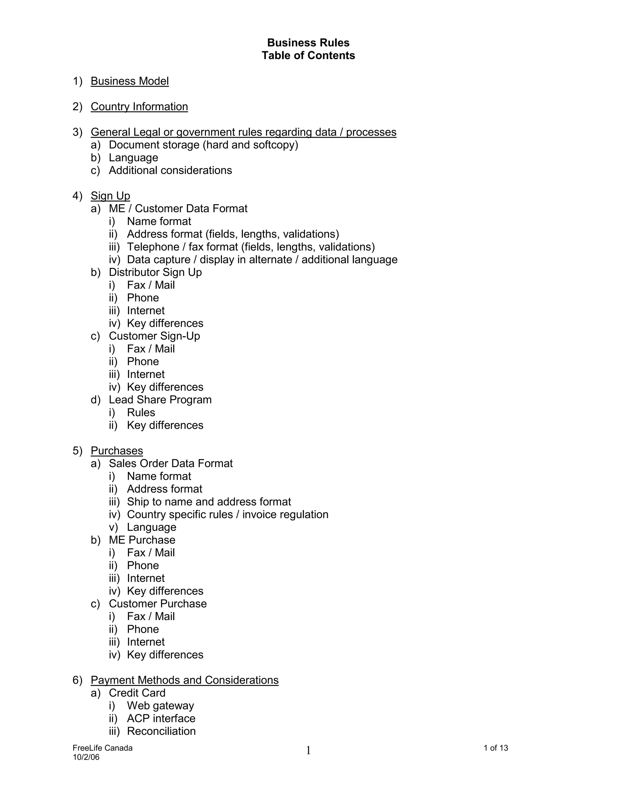 Sample Business Rules | PDF