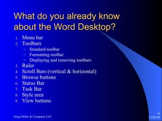 Microsoft Word 2003 Overview | PPT