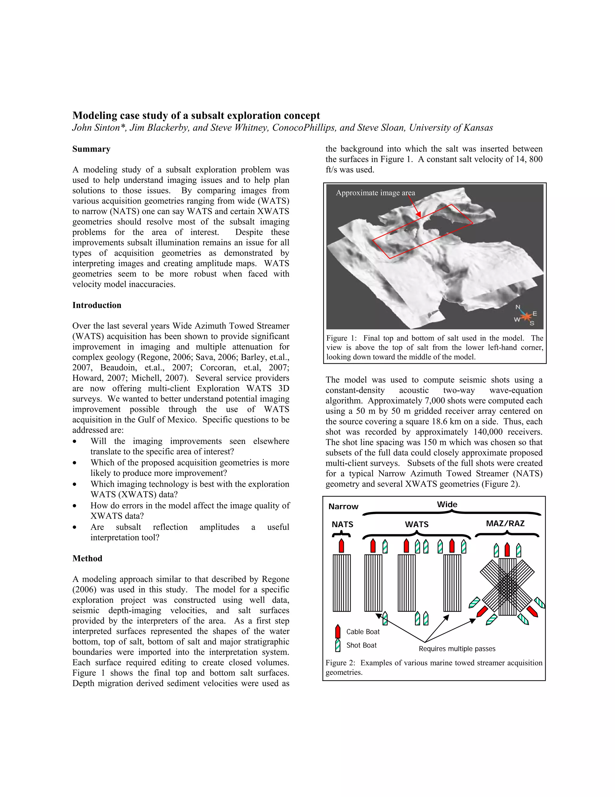 Modeling Case Study Of A Subsalt Exploration Concept | PDF
