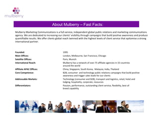 Mulberry Marketing Credentials | PPT
