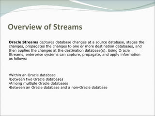Oracle Streams | PPT