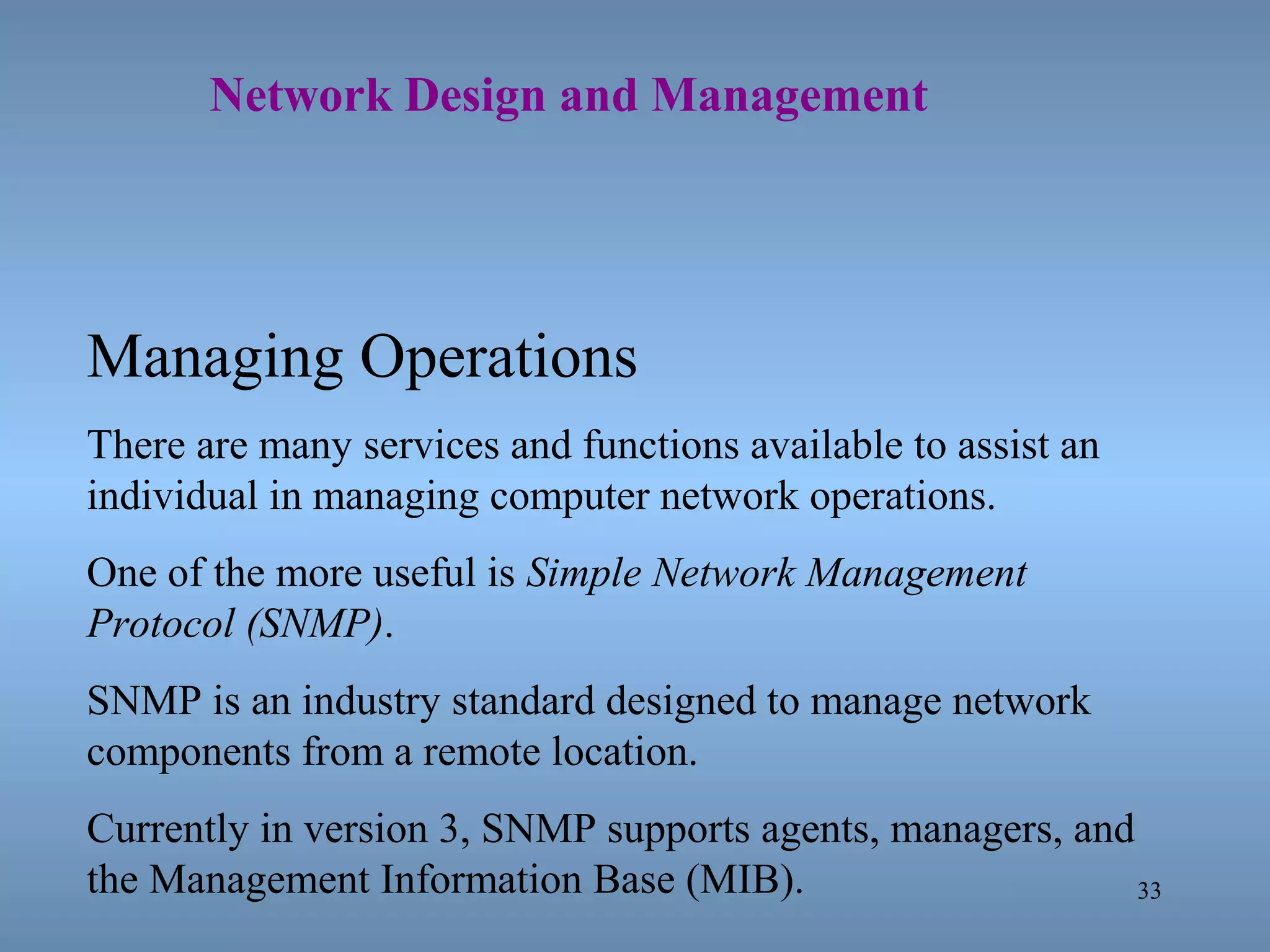 Network Design and Management | PPS