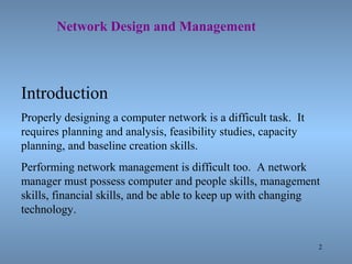 Network Design and Management | PPS