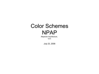Npap Color Schemes | PPT