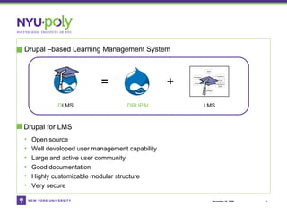 Drupal based LMS | PPT | Technology & Computing