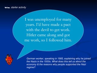 Nazi Economy General Presentation | PPT | Economy | Business and Finance