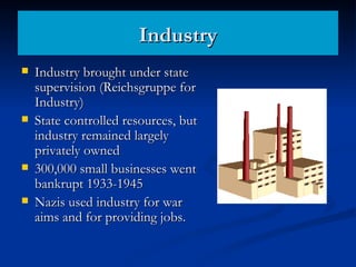 Nazi Economy General Presentation | PPT | Economy | Business and Finance