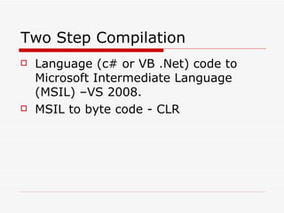 .Net Session Overview | PPT