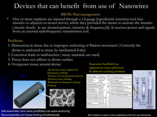 New Application Of Nanowires for Implantable Medical Devices | PPT