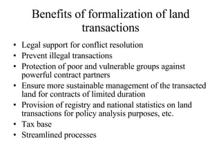 New Land Reforms And Their Impacts | PPT
