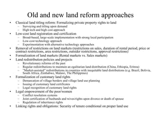 New Land Reforms And Their Impacts | PPT