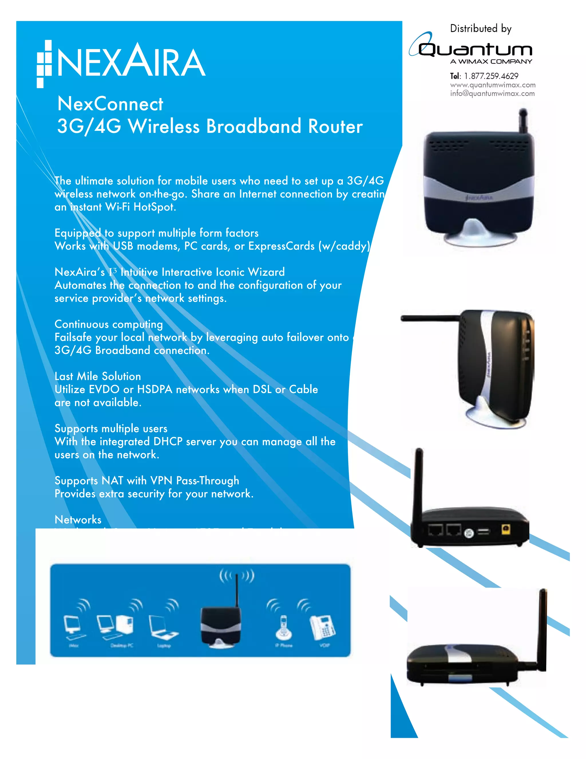 Nexaira Nexconnect Router Product Brochure (quantum-wireless.com) | PDF ...