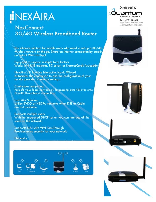 Nexaira Nexconnect Router Product Brochure (quantum-wireless.com) | PDF ...