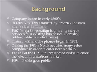 Nokia And The Global Mobile Phone Industry | PPT | Telecommunications Industry | Industries