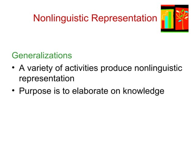 Marzano: Nonlinguistic Representation | PPT | Technology & Computing