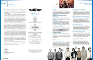 On Tour with Shure - Winter 2009 Issue | PPT