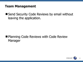 Owasp Code Crawler Presentation | PPT