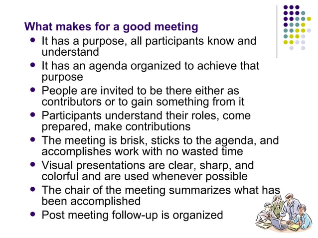 Running Effective Meetings Overview | PPT | Resume Writing and Advice ...