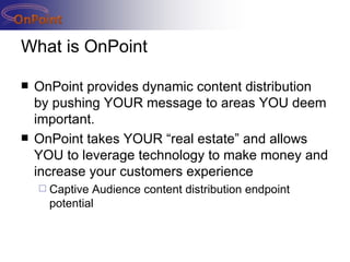 OnPoint Presentation | PPT