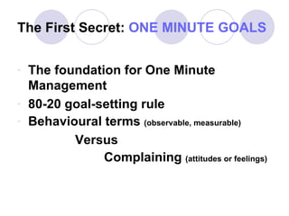 One Minute Manager | PPT
