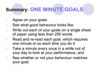 One Minute Manager | PPT
