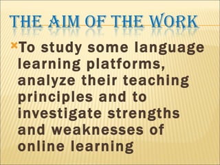 Online Language Learning Strategies | PPT