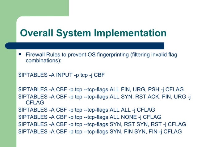 Operating System Fingerprinting Prevention | PPT | Operating Systems | Computer Software and ...