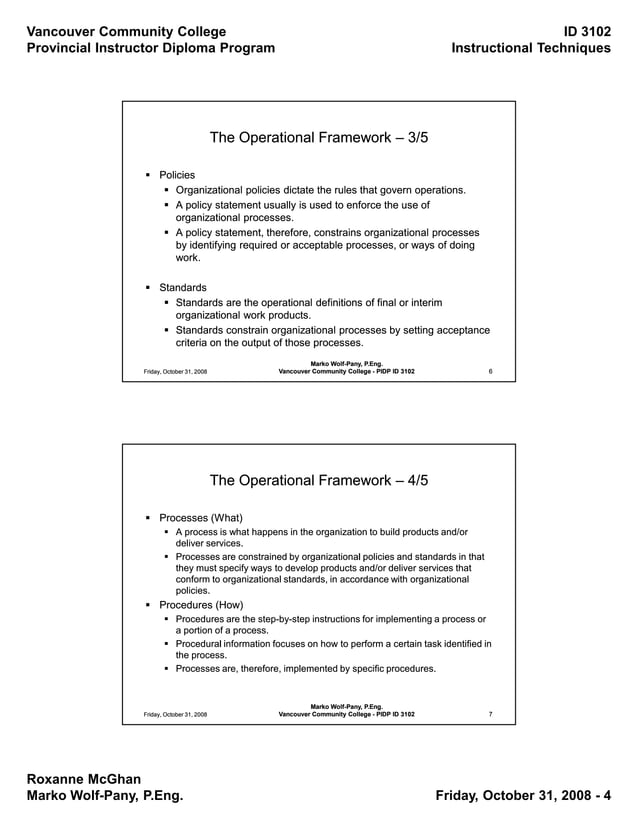 Operational Framework | PDF