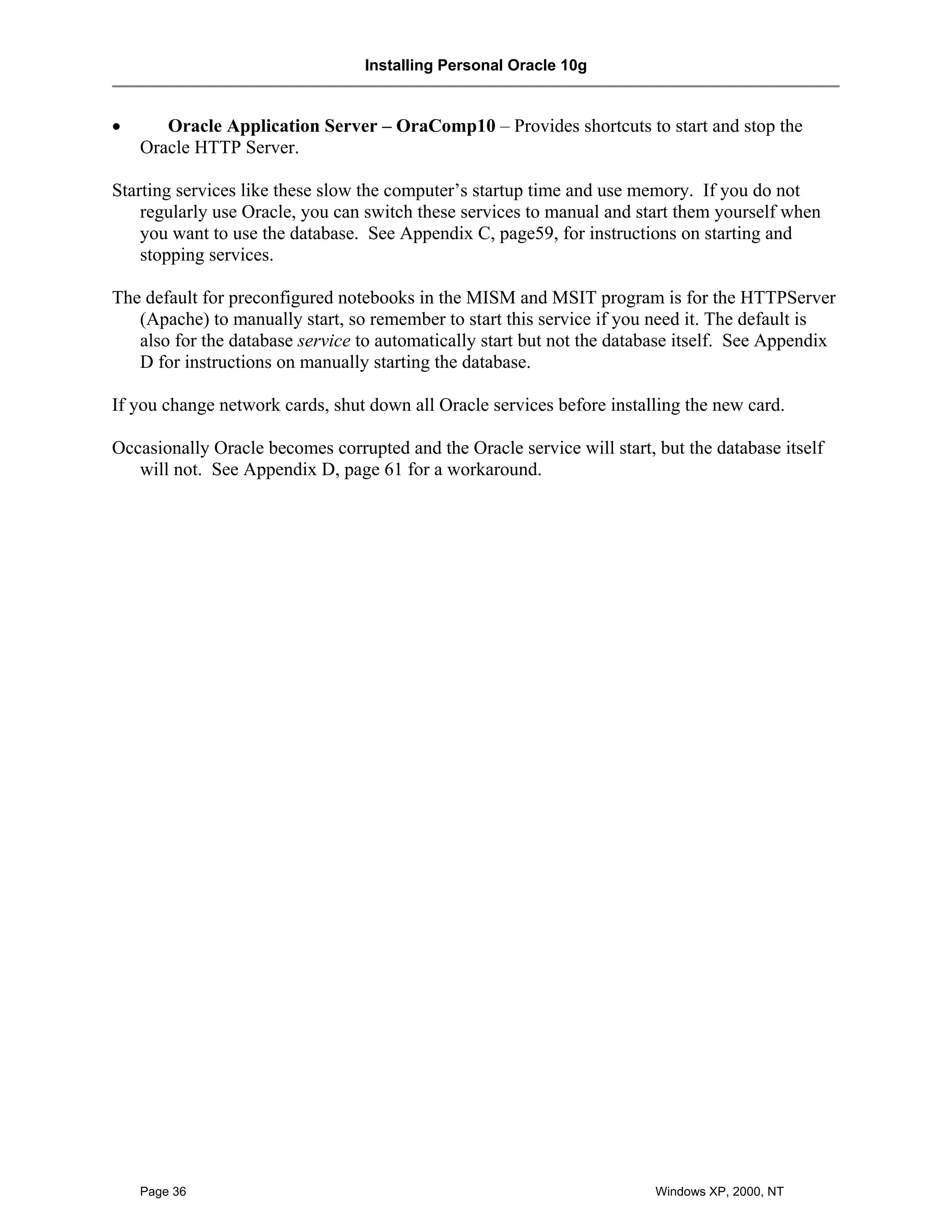 Oracle 10g Installation | PDF