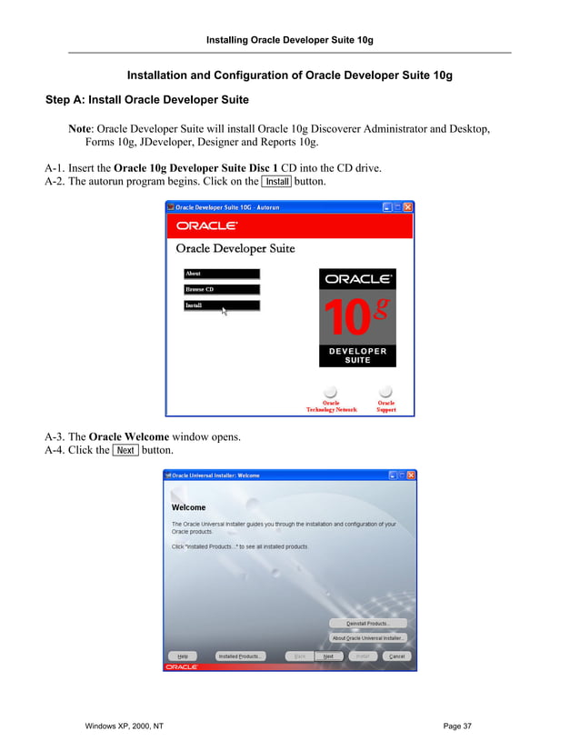 Oracle 10g Installation | PDF