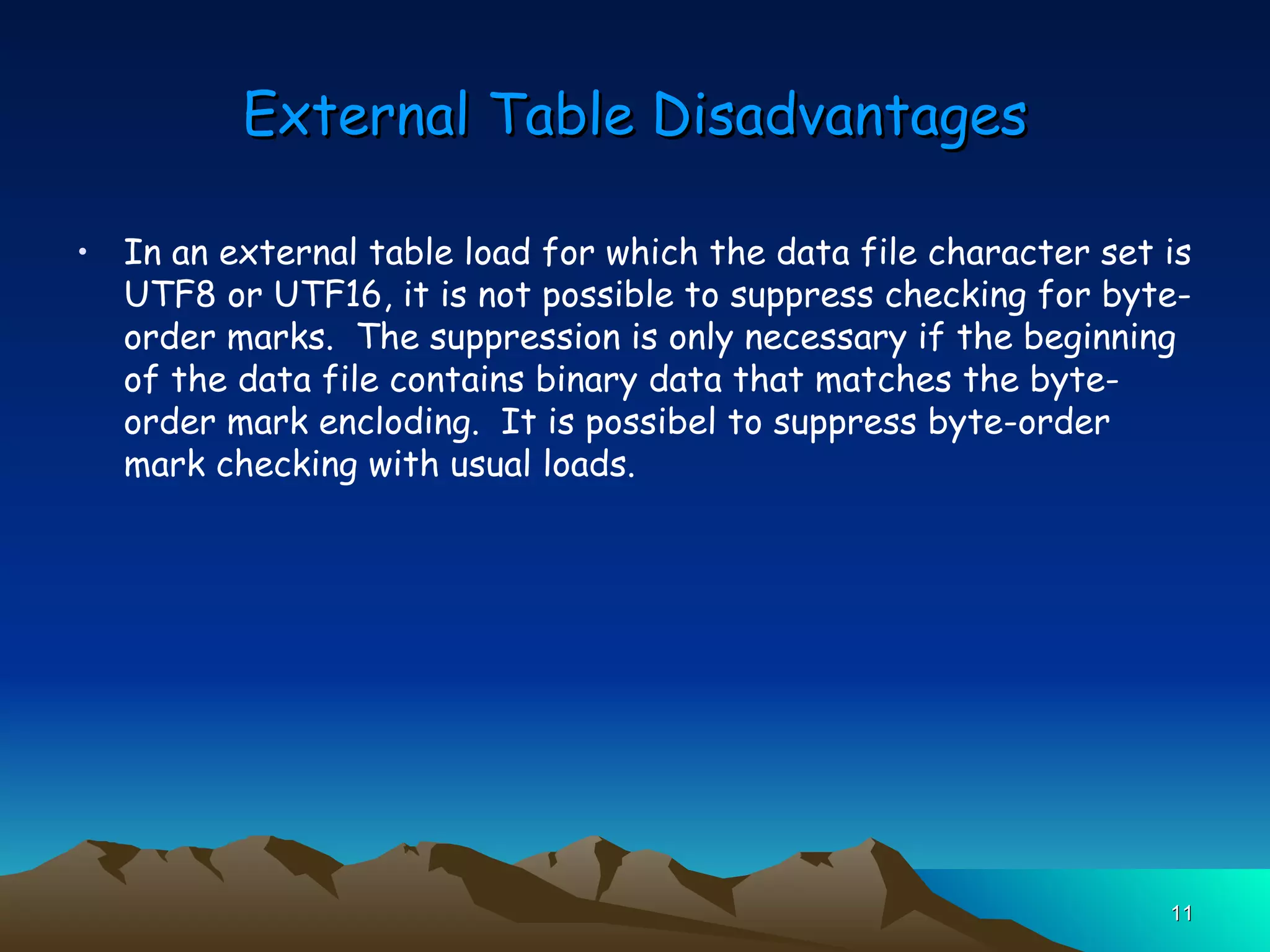 Oracle External Tables Ppt