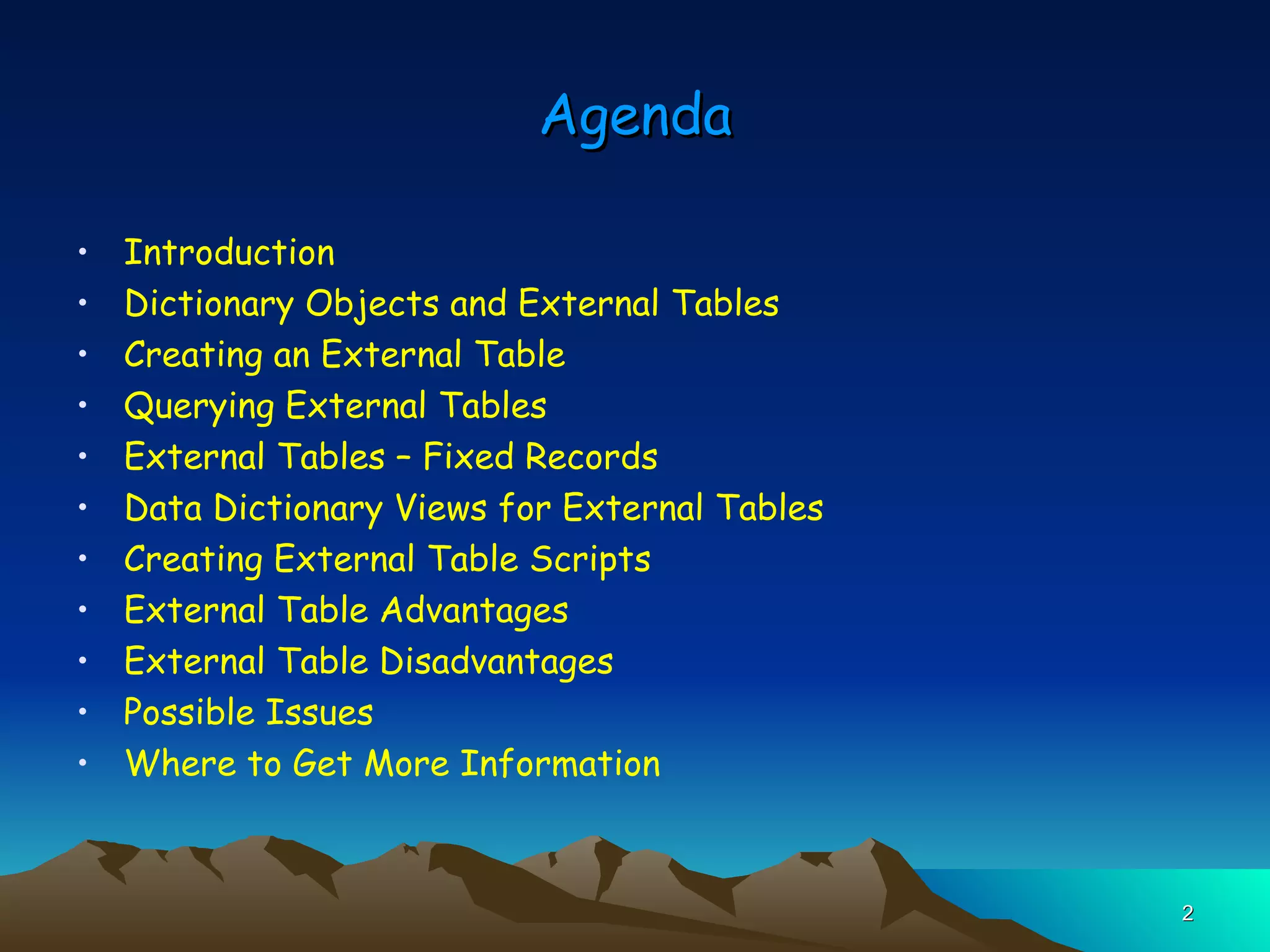 Oracle External Tables Ppt