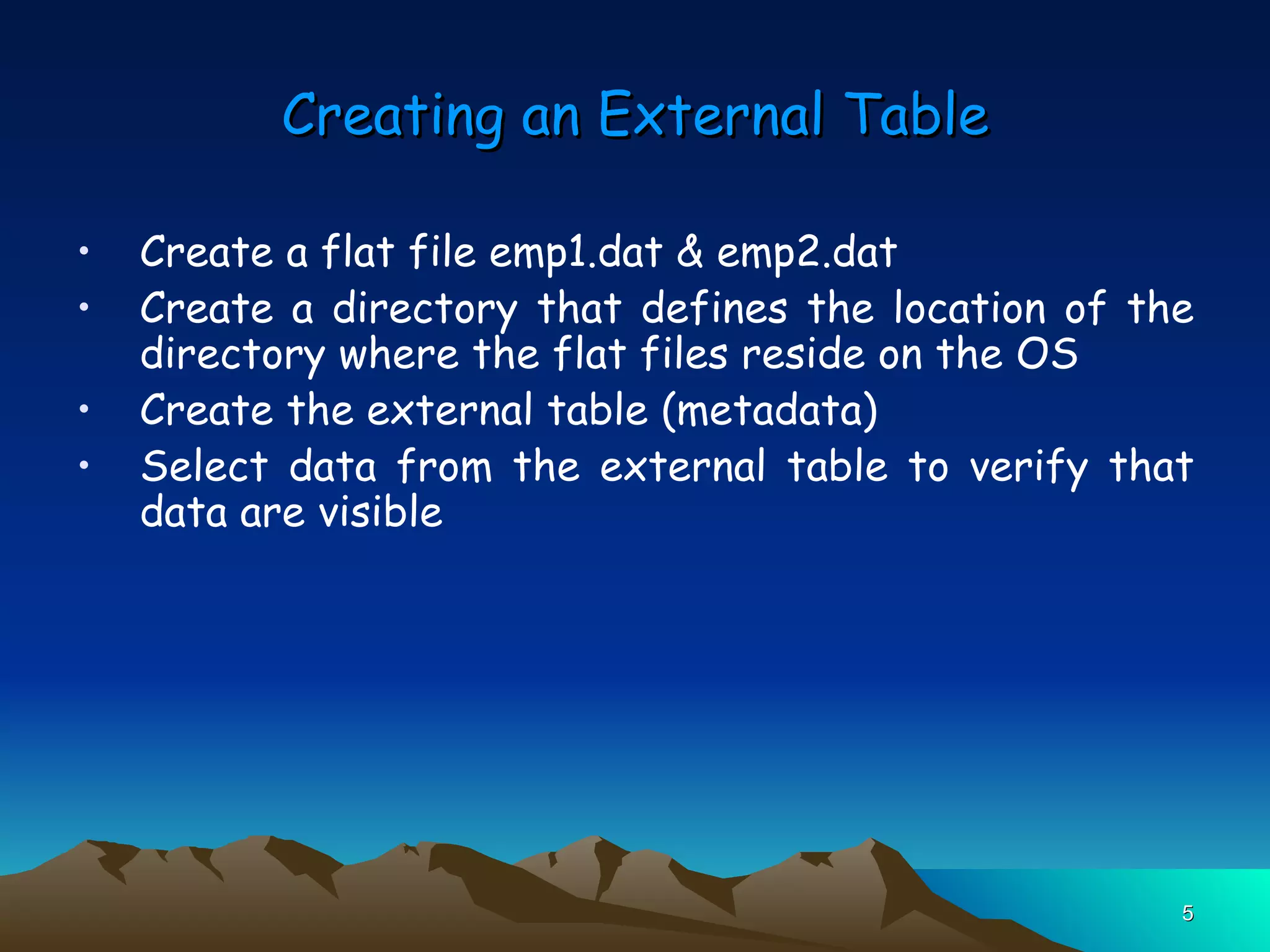 Oracle External Tables | PPT