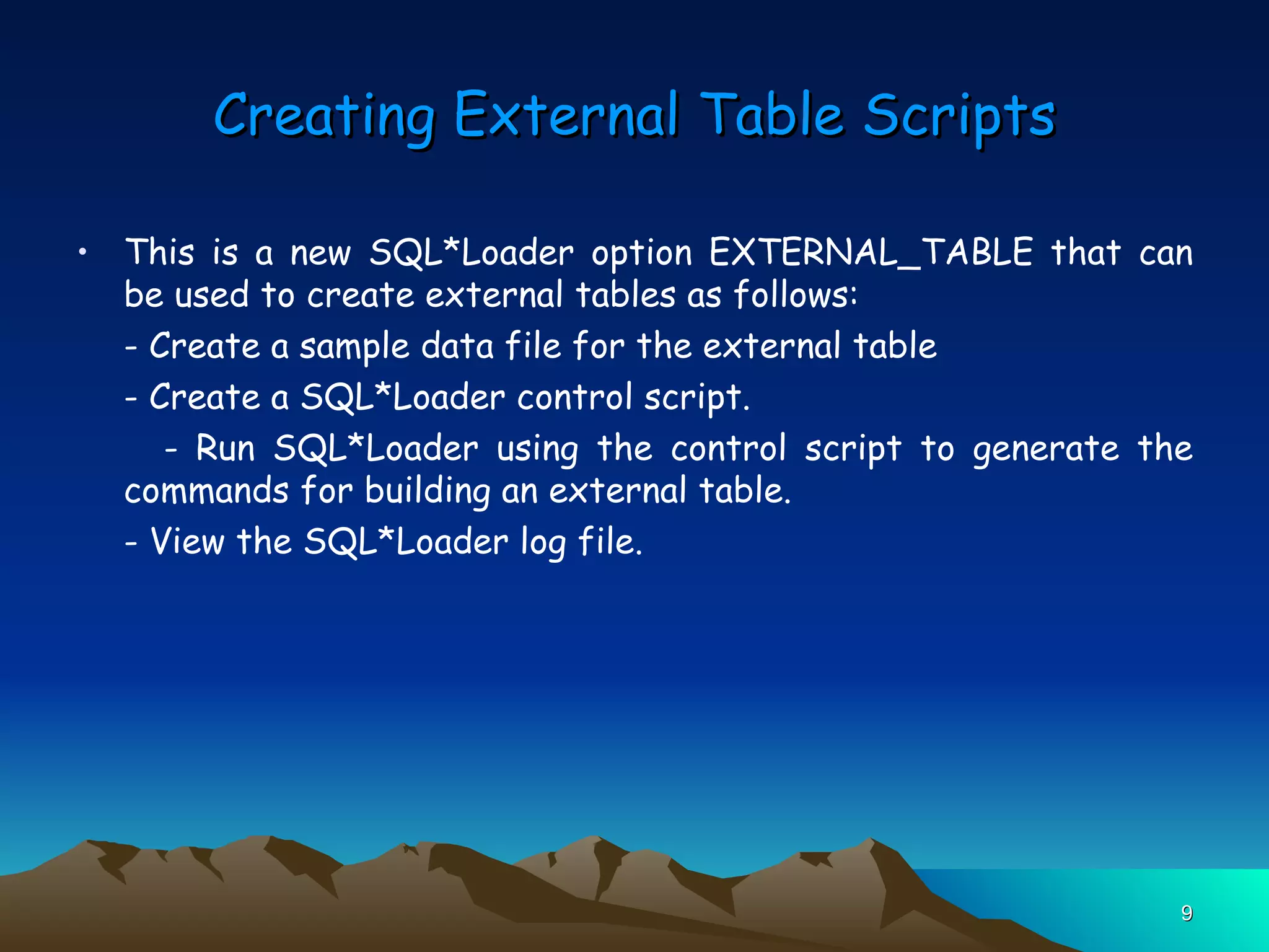 Oracle External Tables Ppt