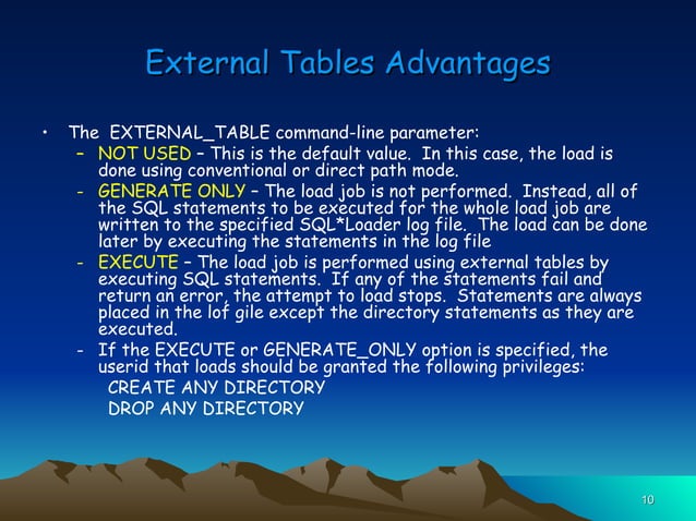 Oracle External Tables | PPT