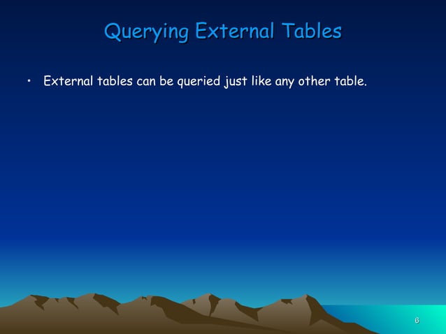 Oracle External Tables Ppt