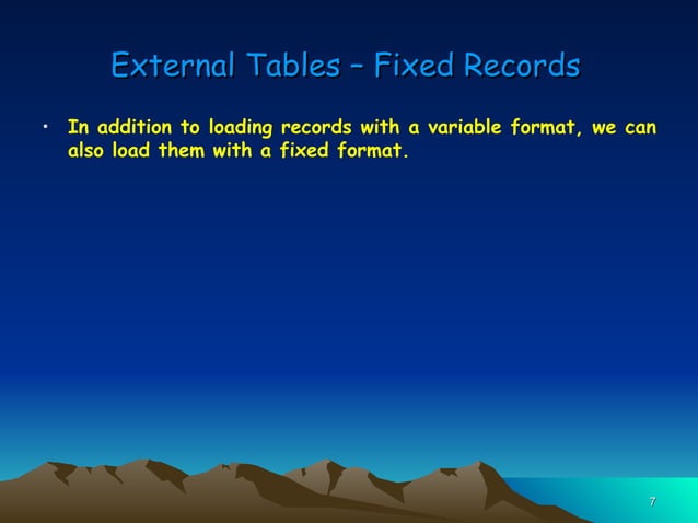 Oracle External Tables Ppt